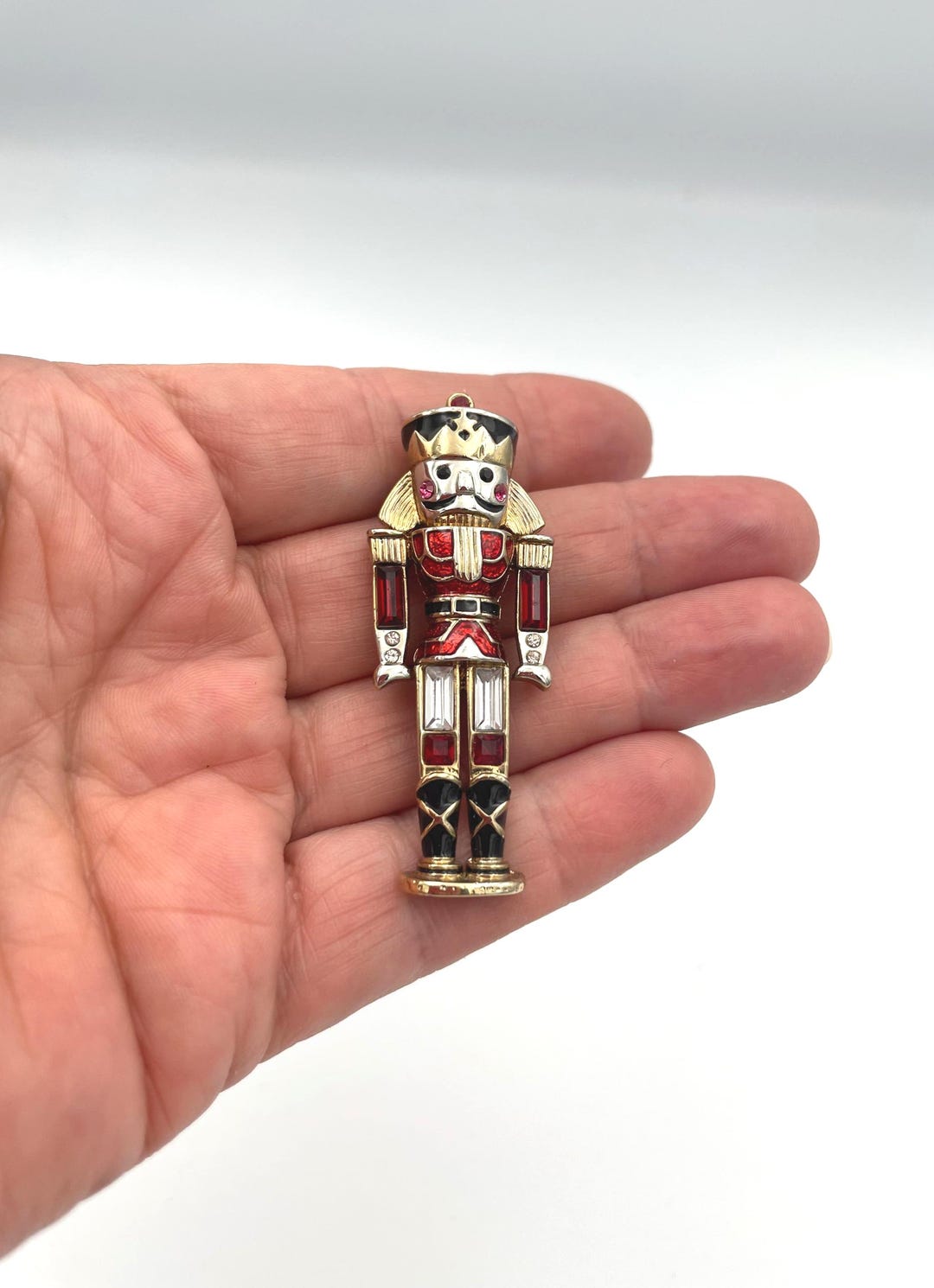 Vintage Monet Toy Soldier Nutcracker Rhinestone Brooch - Etsy