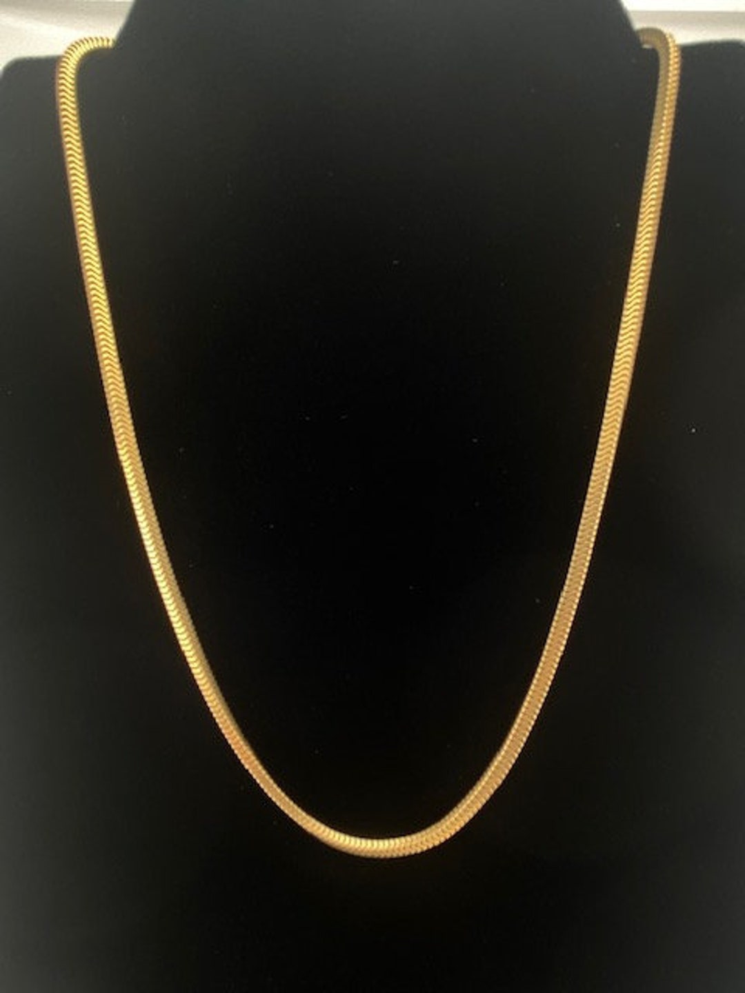 12K GF Serpentine Link Gold Chain - Etsy