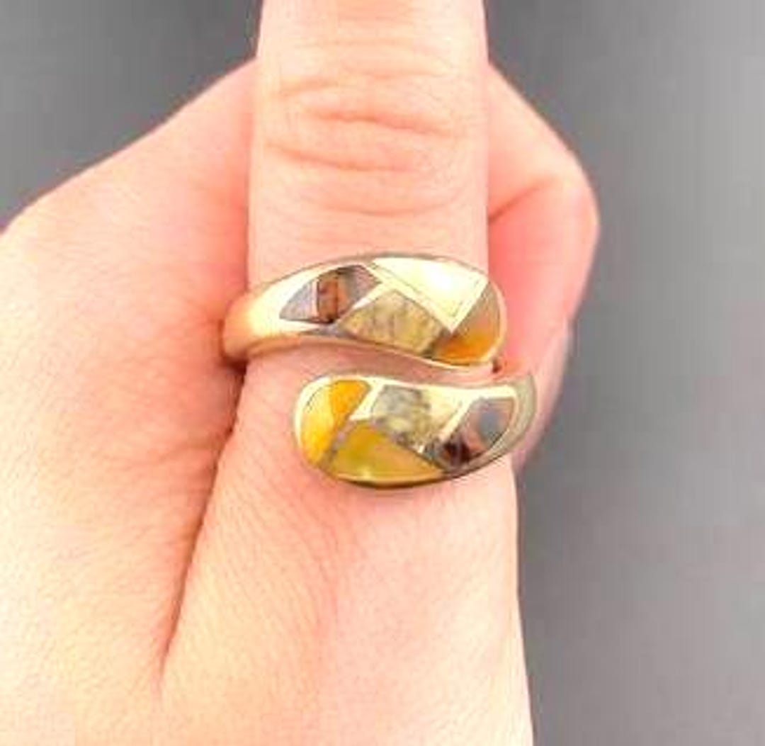 Vintage Whitney Kelly Tiger's Eye and Mother of Pearl Sterling Silver ...