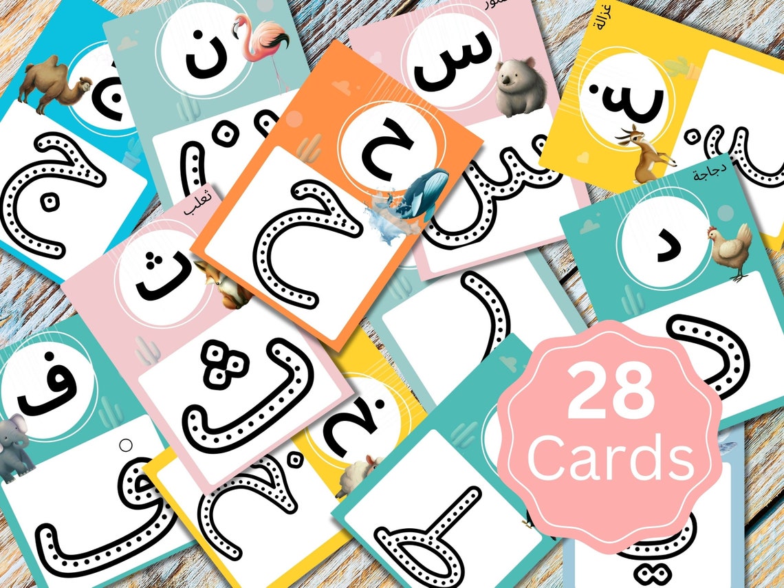 Tracing Arabic Letters, Alphabet Tracing, Tracing Arabic Flashcards ...
