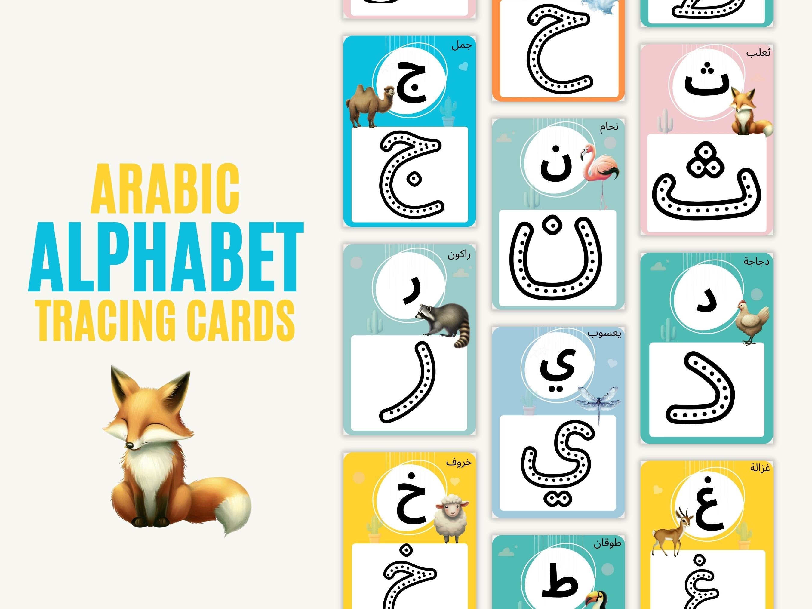 Tracing Arabic Letters, Alphabet Tracing, Tracing Arabic Flashcards ...