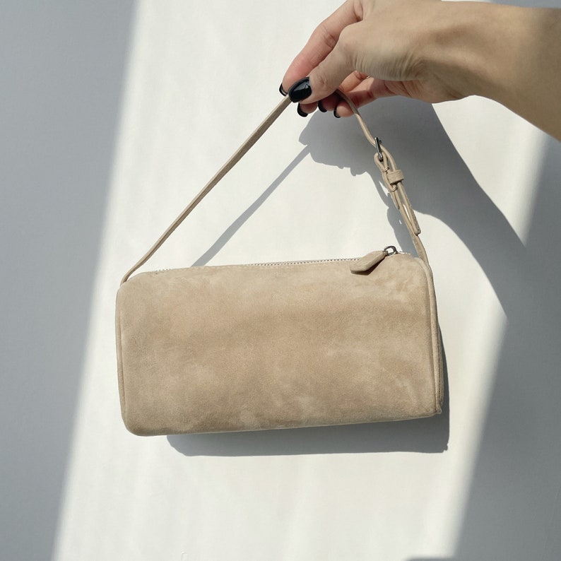 90s Bag, Small Leather Top Handle Bag, Mini Tote Bag, Cute Nightout ...