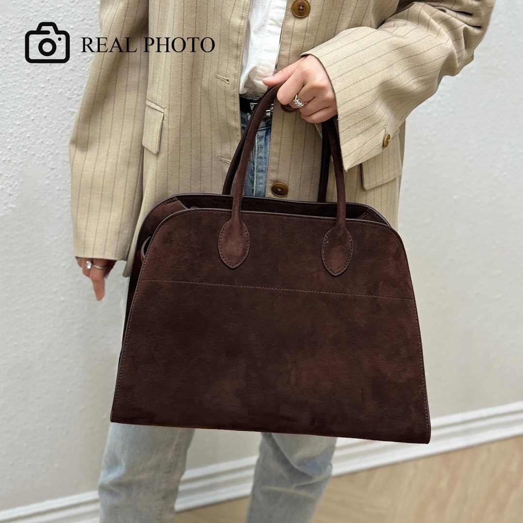 Suede Tote Bags, Womens Leather Top Handle Bag, Trendy Classic Tote Bag ...