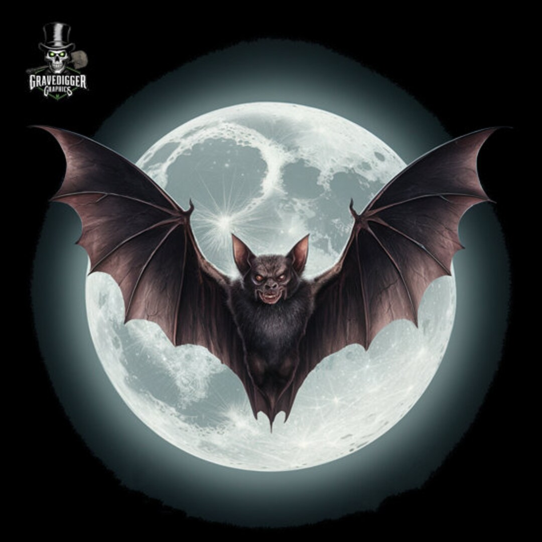 Vampire Bat Full Moon T-shirt Emo Goth Punk Rock Alt Fashion - Etsy