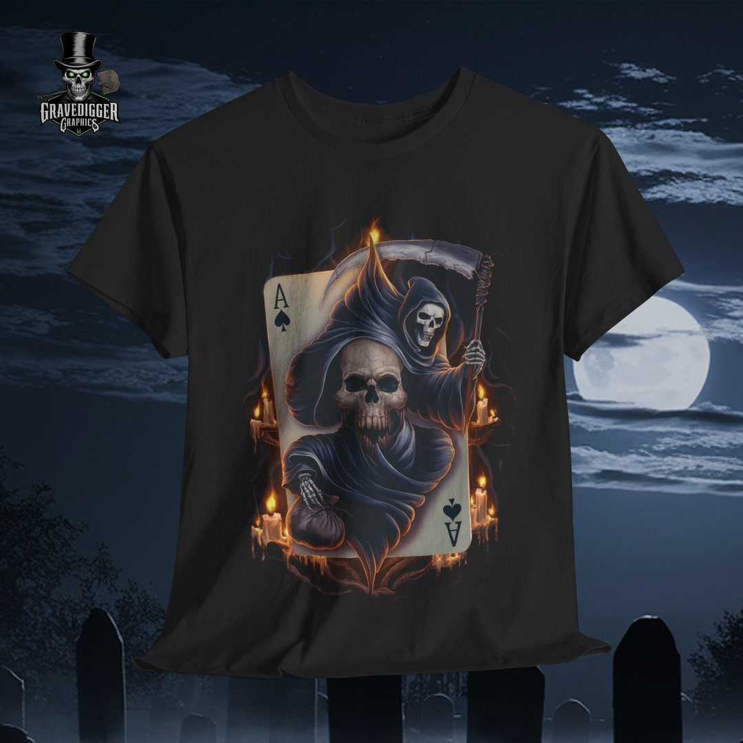 Ace Spades Grim Reaper T-shirt Emo Goth Punk Rock Alt Fashion - Etsy