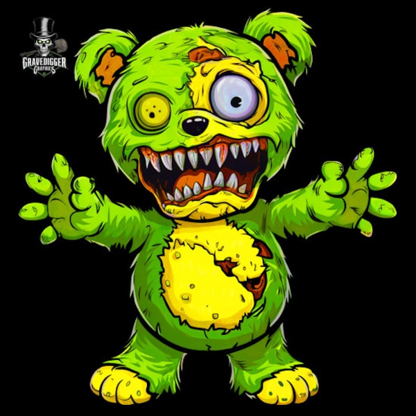 Zombie Teddy Bear - Etsy UK
