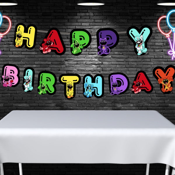 Birthday Banner Poppy Playtime - Etsy Birthday Banner Poppy Playtime - Etsy