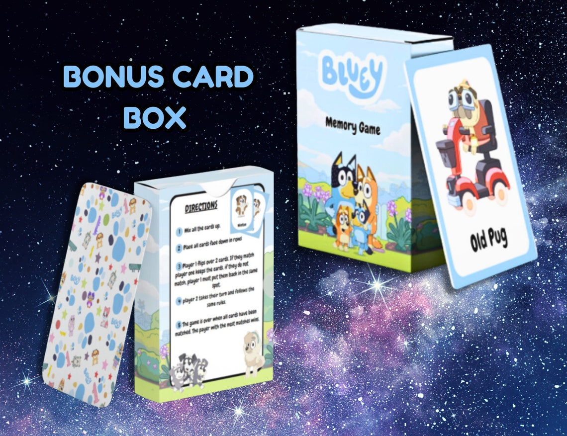 DIGITAL FILE .bluey Memory Card Game Printable, Matching Game, Matching ...