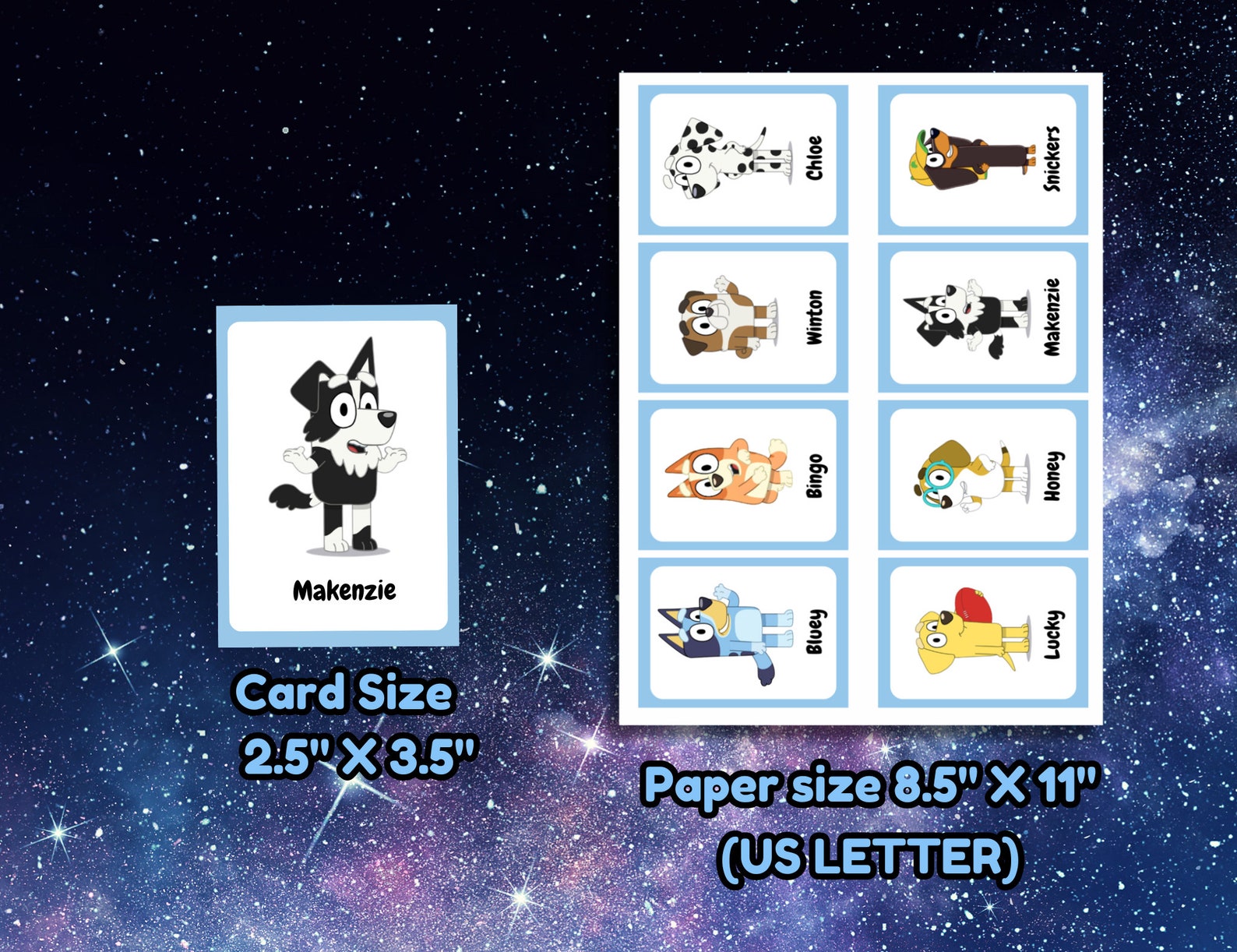 DIGITAL FILE .bluey Memory Card Game Printable, Matching Game, Matching ...