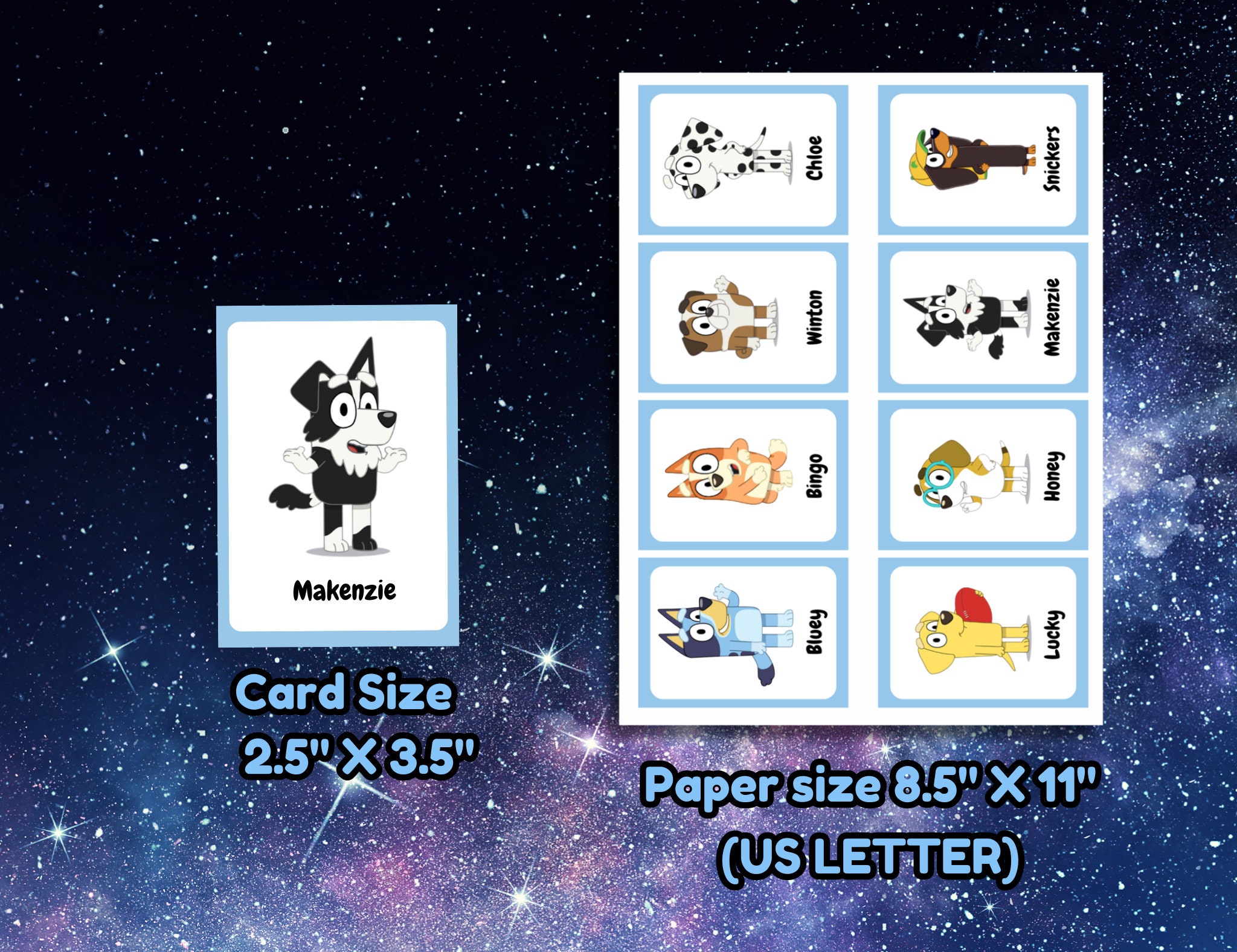 DIGITAL FILE .bluey Memory Card Game Printable, Matching Game, Matching ...