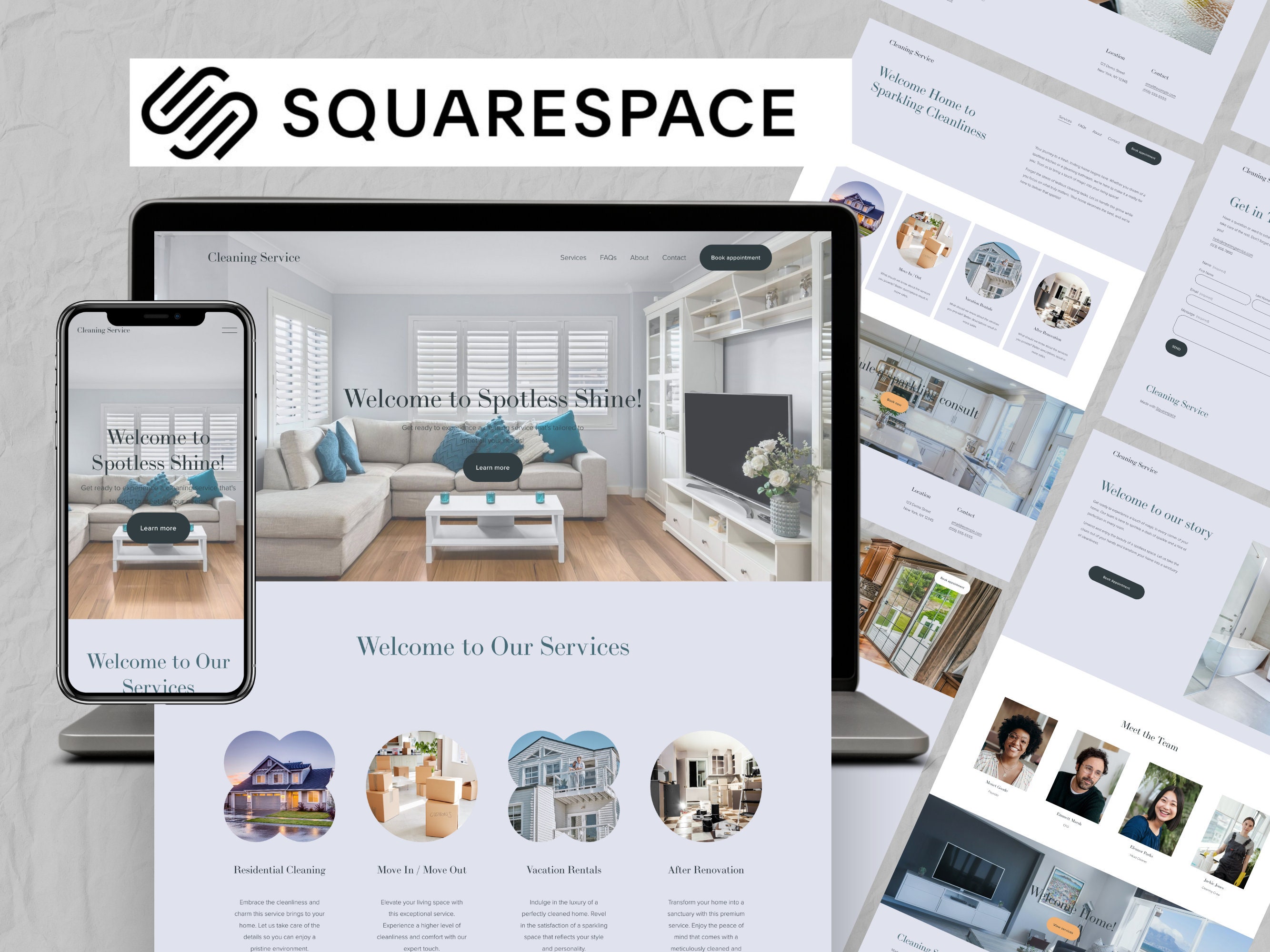 Squarespace Template Website Cleaning Service Squarespace Website ...