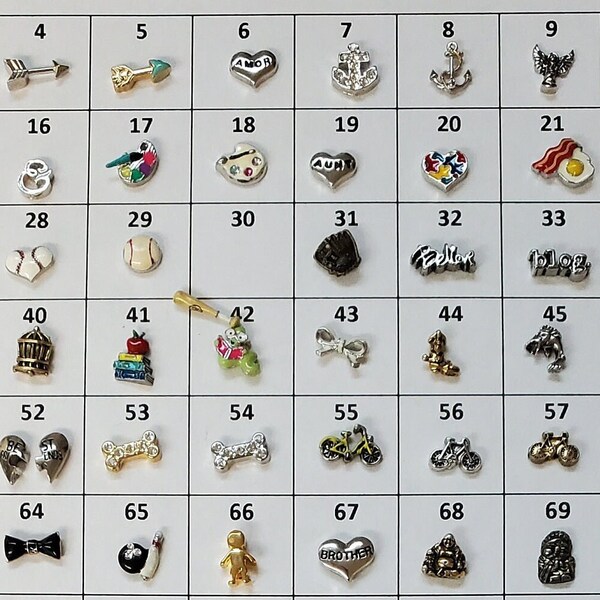 Origami Owl Charms - Etsy