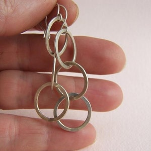 Sterling Silver Three Circles Hoop Earrings - Etsy