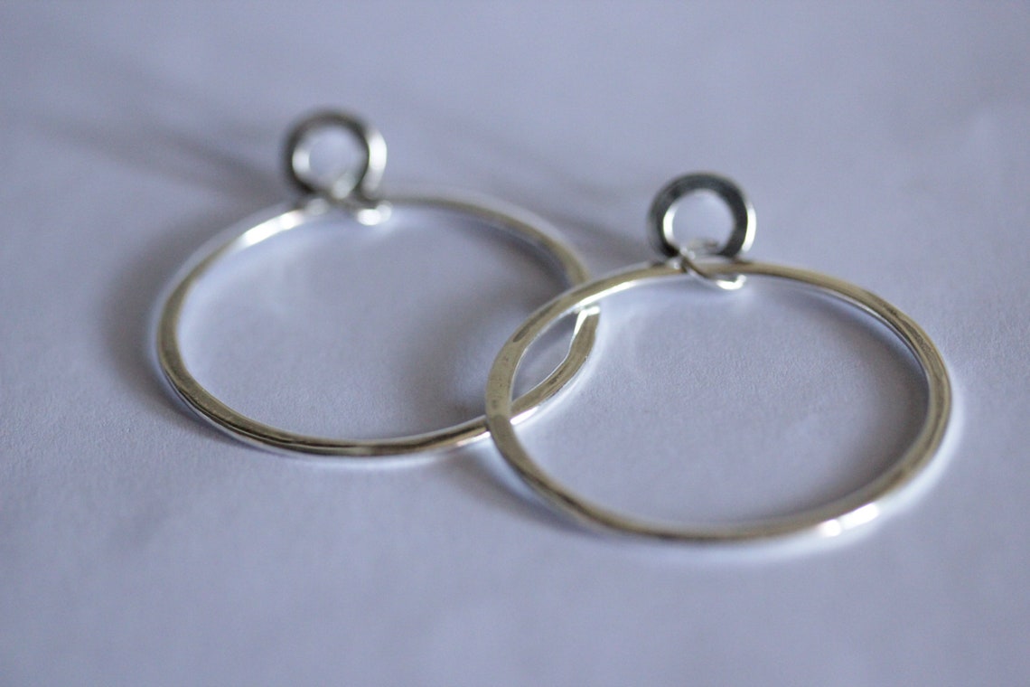 Sterling Silver Textured Rope Hoops | Etsy