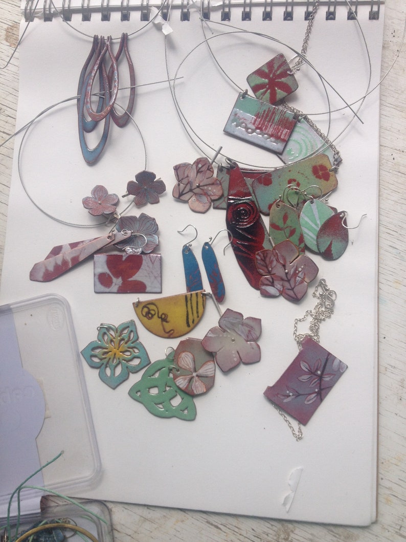 Spring Flower Enamel Pendant - Etsy