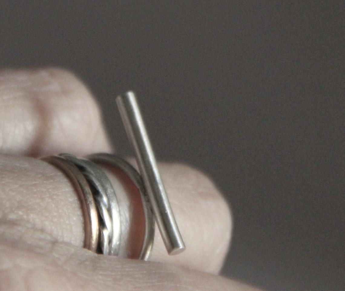 Sterling Silver Bar Ring | Etsy