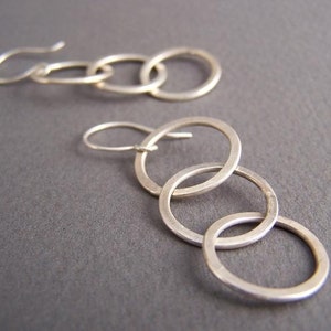 Sterling Silver Three Circles Hoop Earrings - Etsy