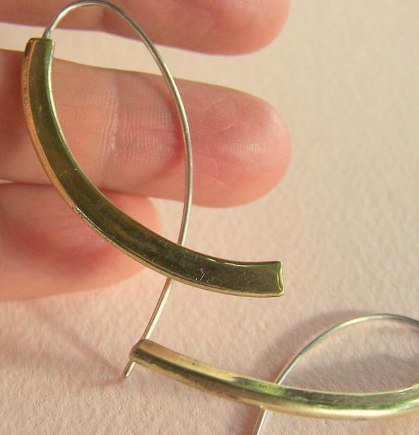 Minimal Earrings 2 Inches Long - Etsy