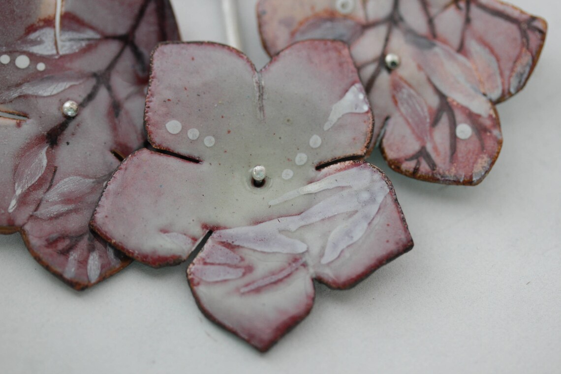 Spring Flower Enamel Pendant - Etsy