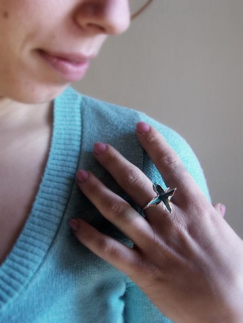 Foldformed Flower Ring | Etsy