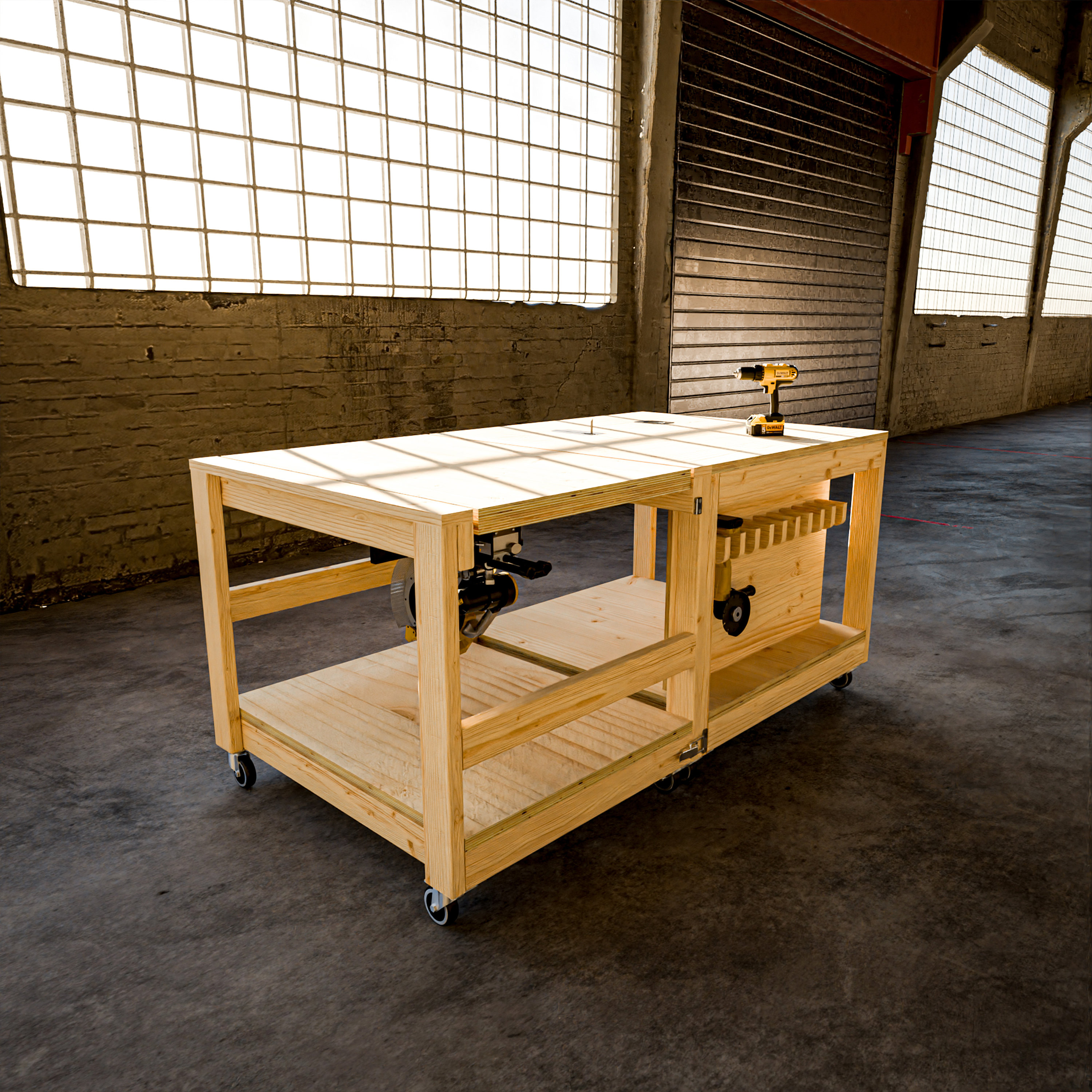 Multi Use Flip-top Workbench Plans - Digital Build Plans - Etsy