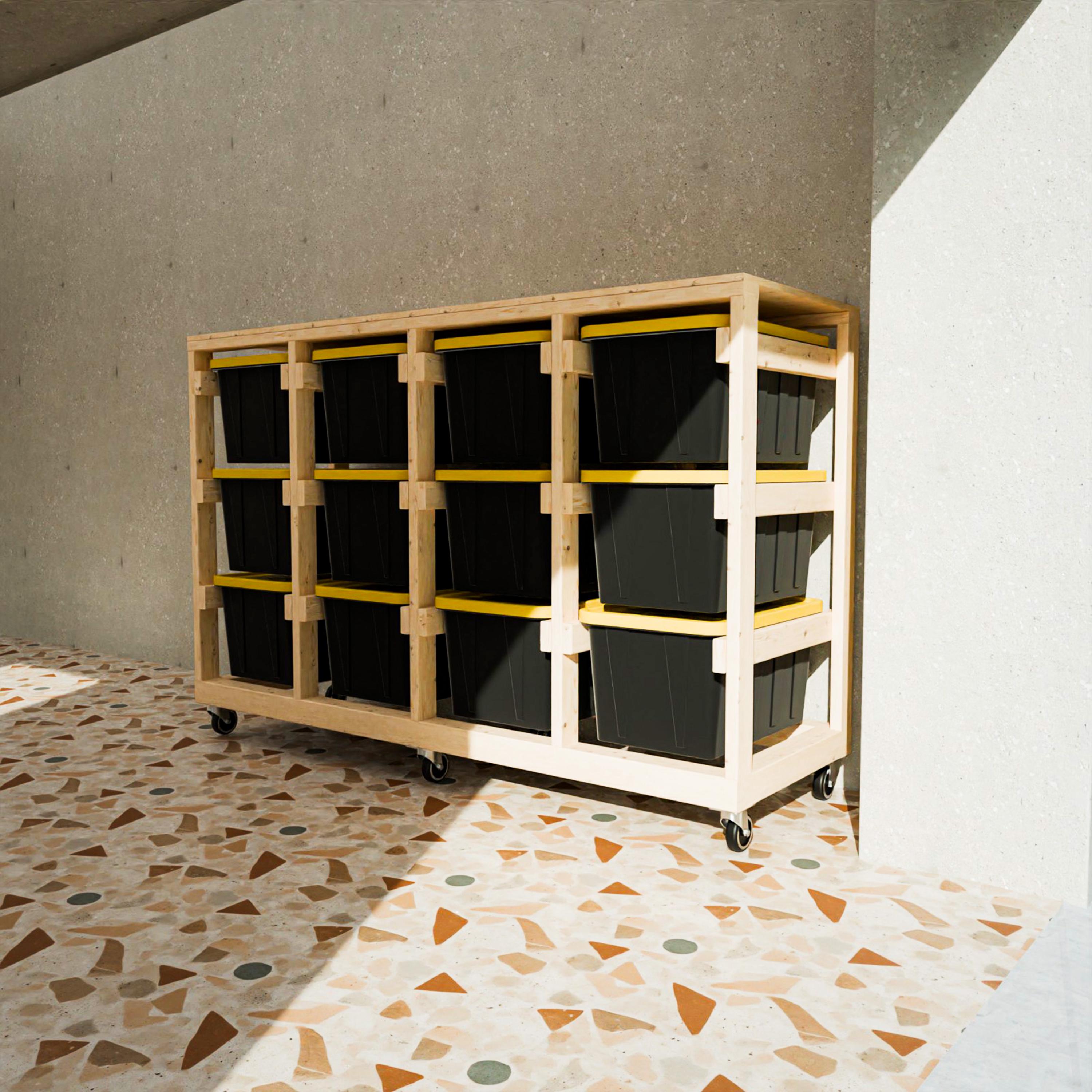 Garage Shelves and Viral Tote Rack Designs 3x4 27 Gallon HDX - Digital ...