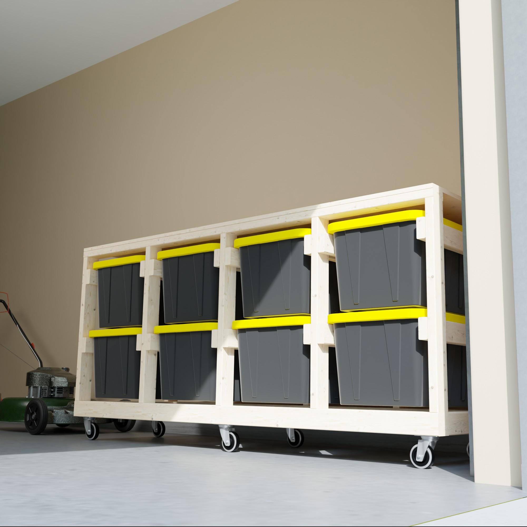 DIY Garage Tote Storage Plans: 2x4 Shelving (digital Download) - Etsy