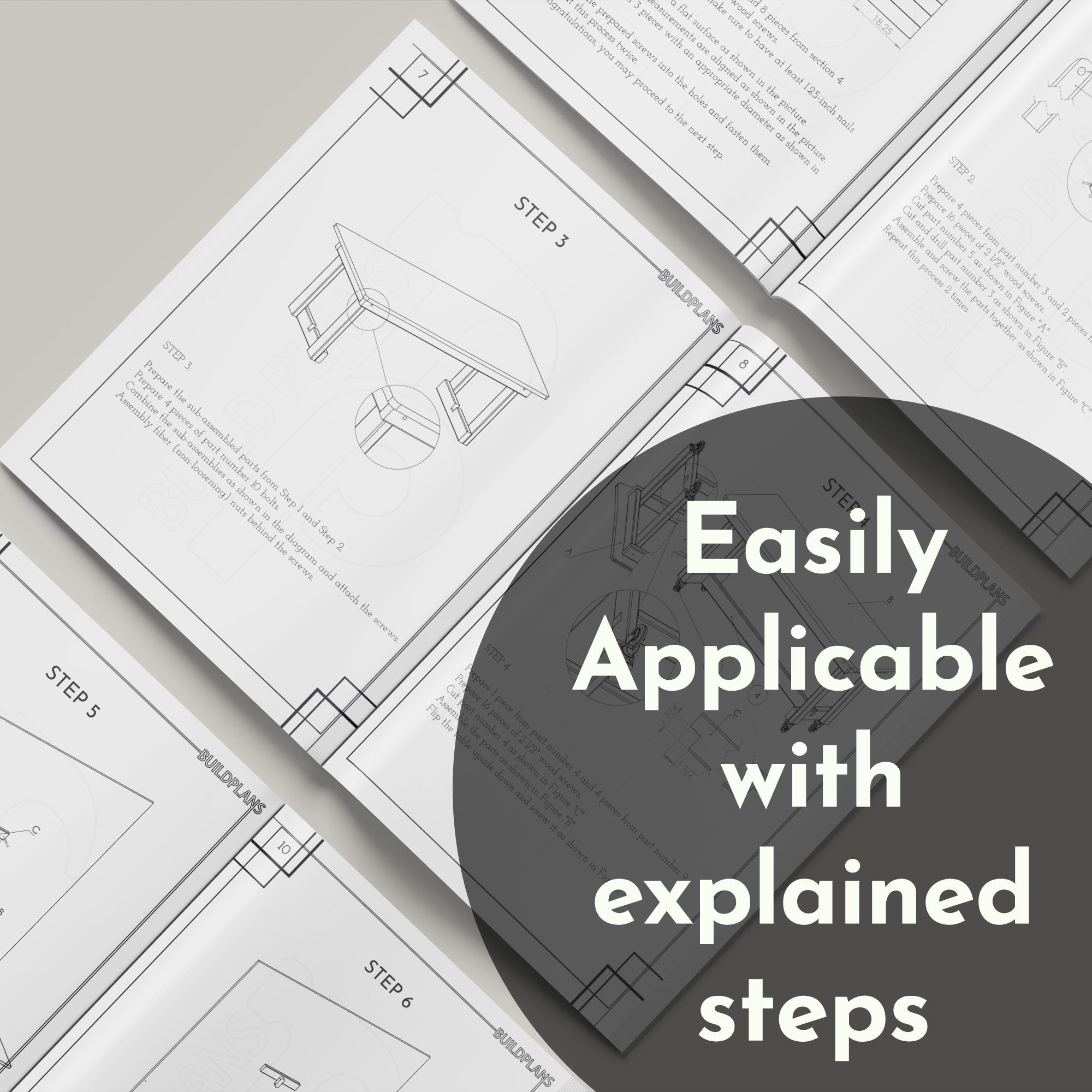 Wall-mounted Folding Workbench on Wheels DIY Plans Digital Build Plans ...