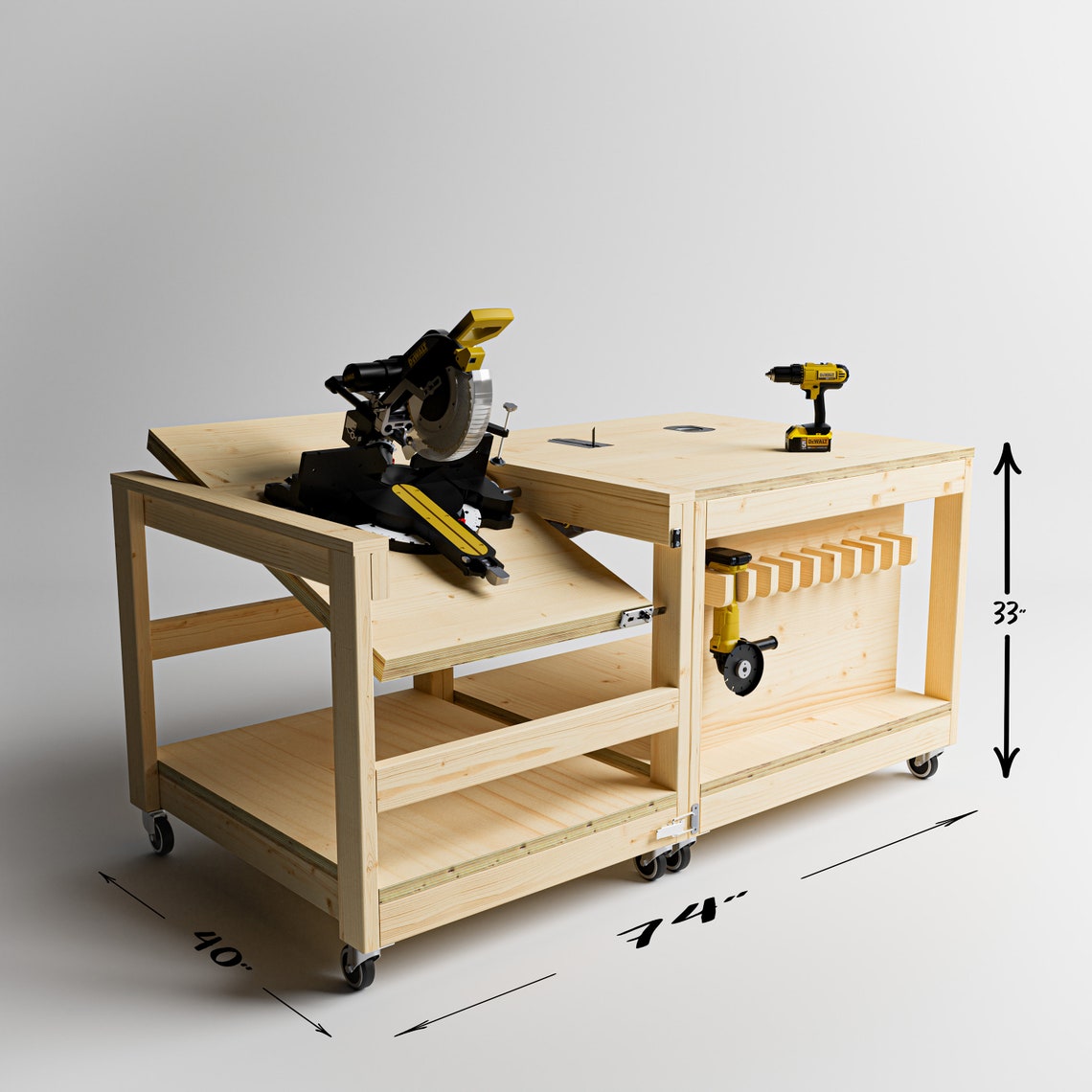 Multi Use Flip-top Workbench Plans Digital Build Plans - Etsy