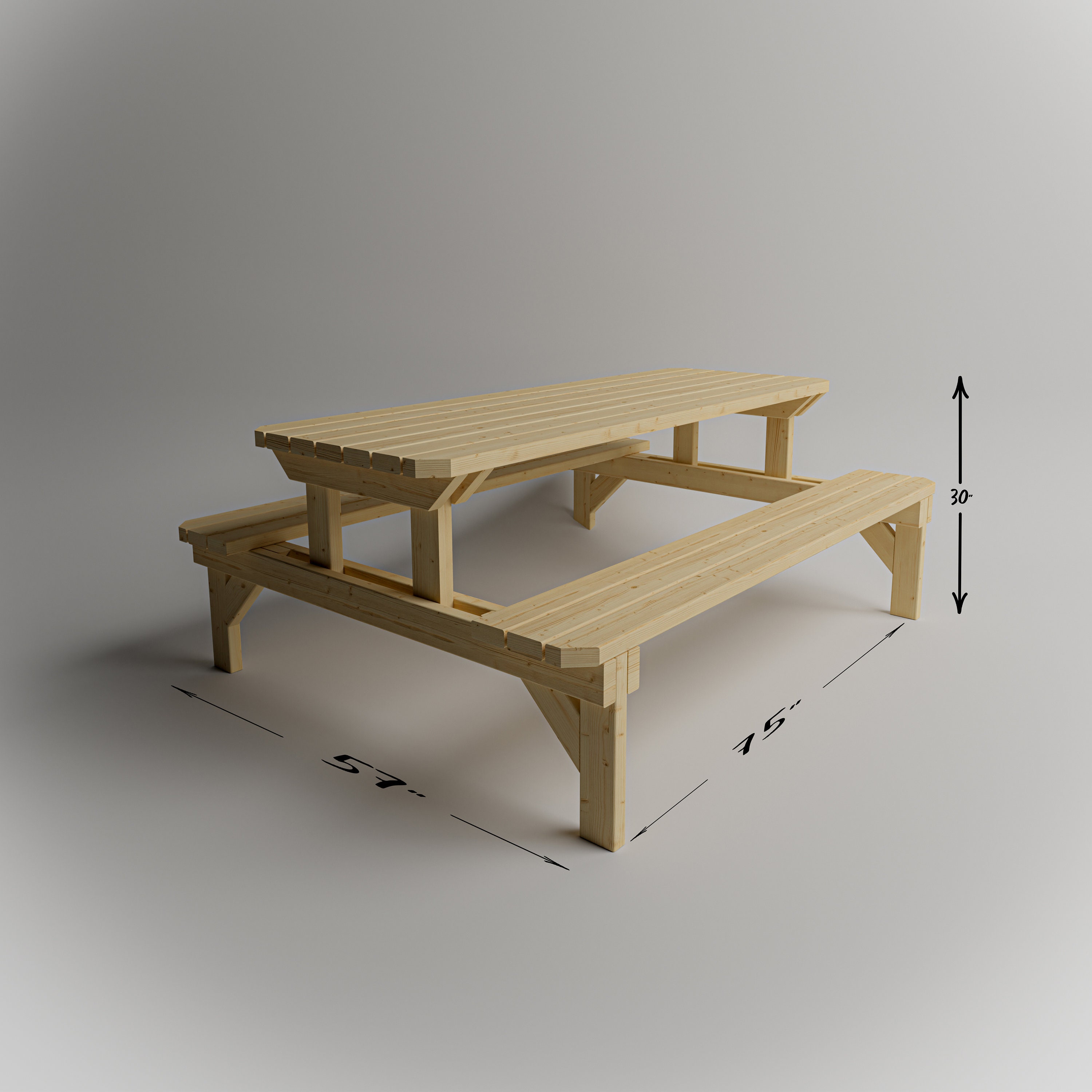 Picnic Table Build Plans DIY Woodworking Furniture Plans Step by Step ...