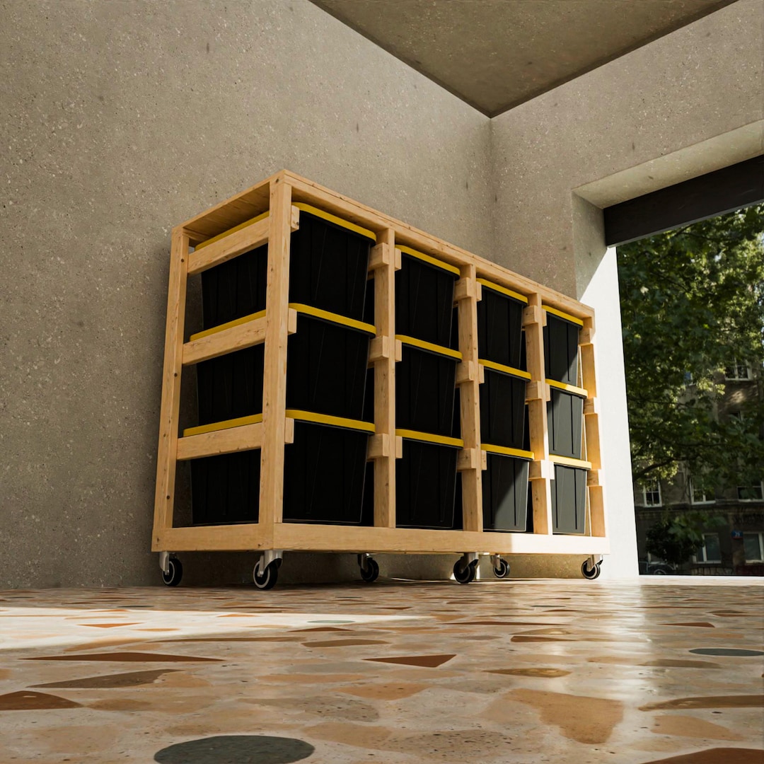 Garage Shelves and Viral Tote Rack Designs 3x4 27 Gallon HDX - Digital ...