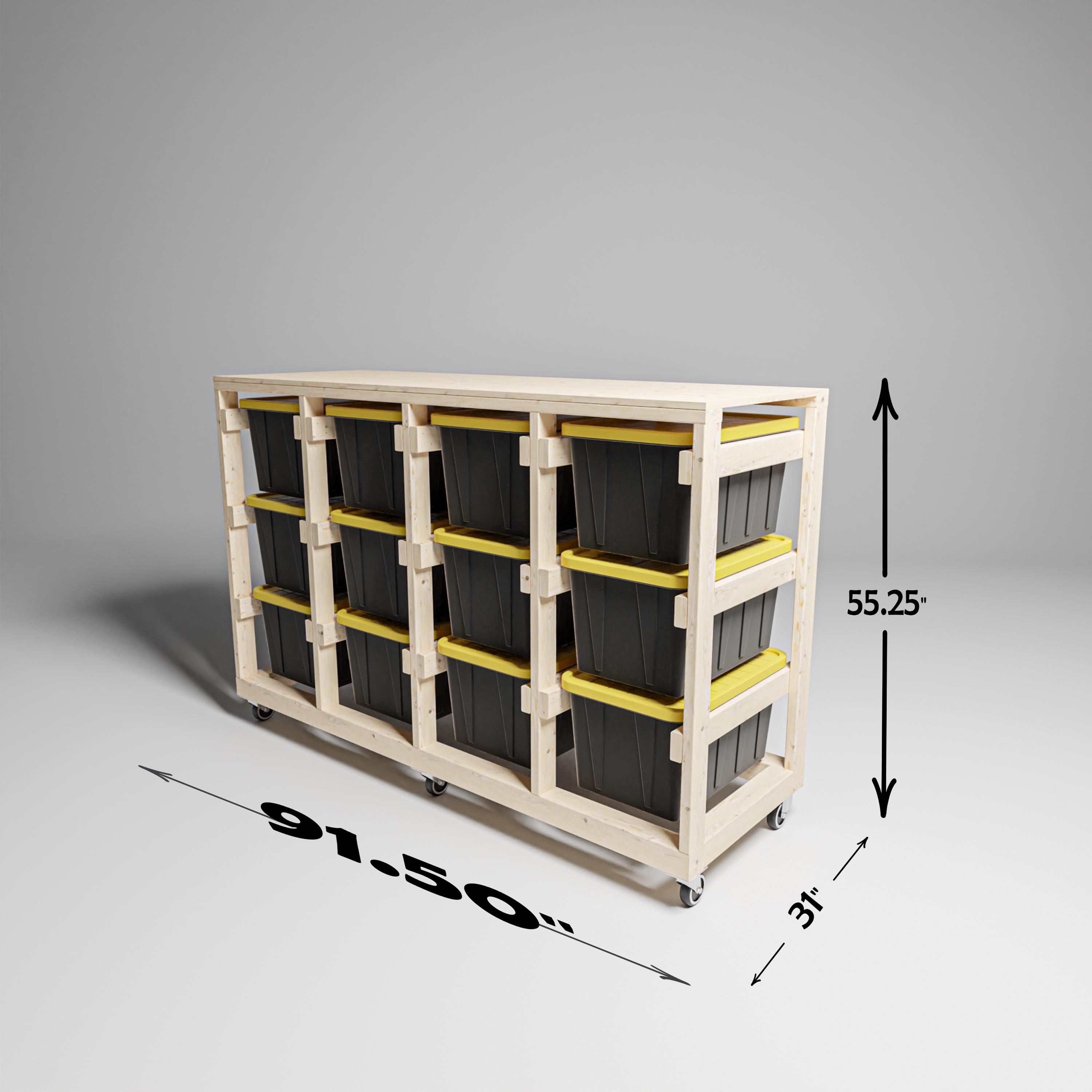 Garage Shelves and Viral Tote Rack Designs 3x4 27 Gallon HDX - Digital ...