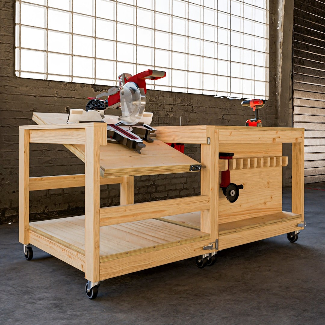 Milwaukee Miter Saw Flip Top Workbench Plan - Digital Build Plans - Etsy
