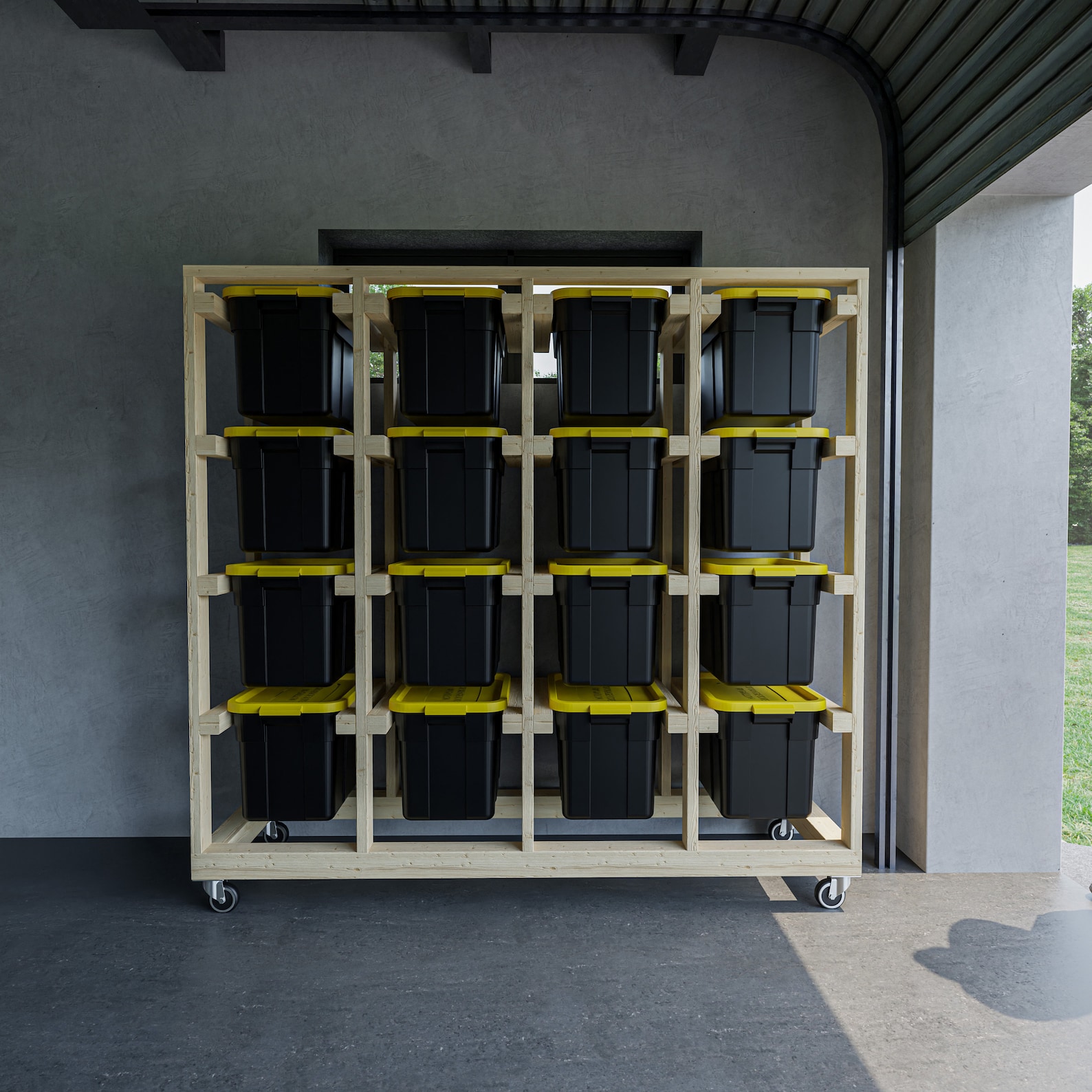 Rolling Tote Storage Rack Plans: DIY Mobile System, Digital PDF, All ...