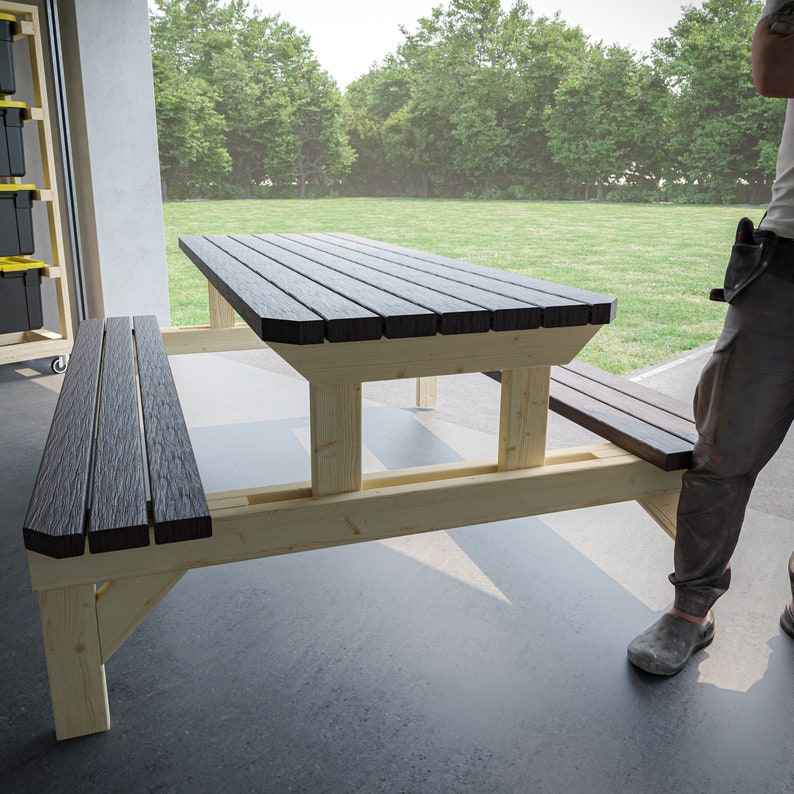 Picnic Table Build Plans DIY Woodworking Furniture Plans Step by Step ...