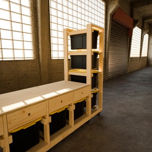 Tote Storage Rack With Workbench Plan - Digital Build Plans - Etsy