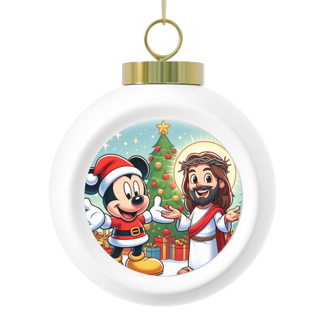 Jesus and Mickey Christmas Ornament - Etsy