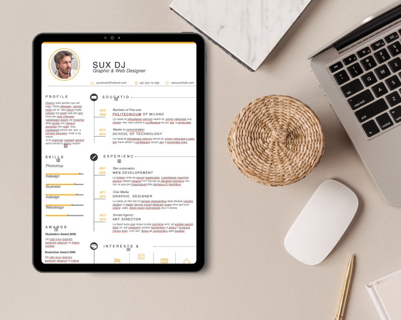 Modern CV & Cover Letter Template Set – Sleek and Professional Design ...