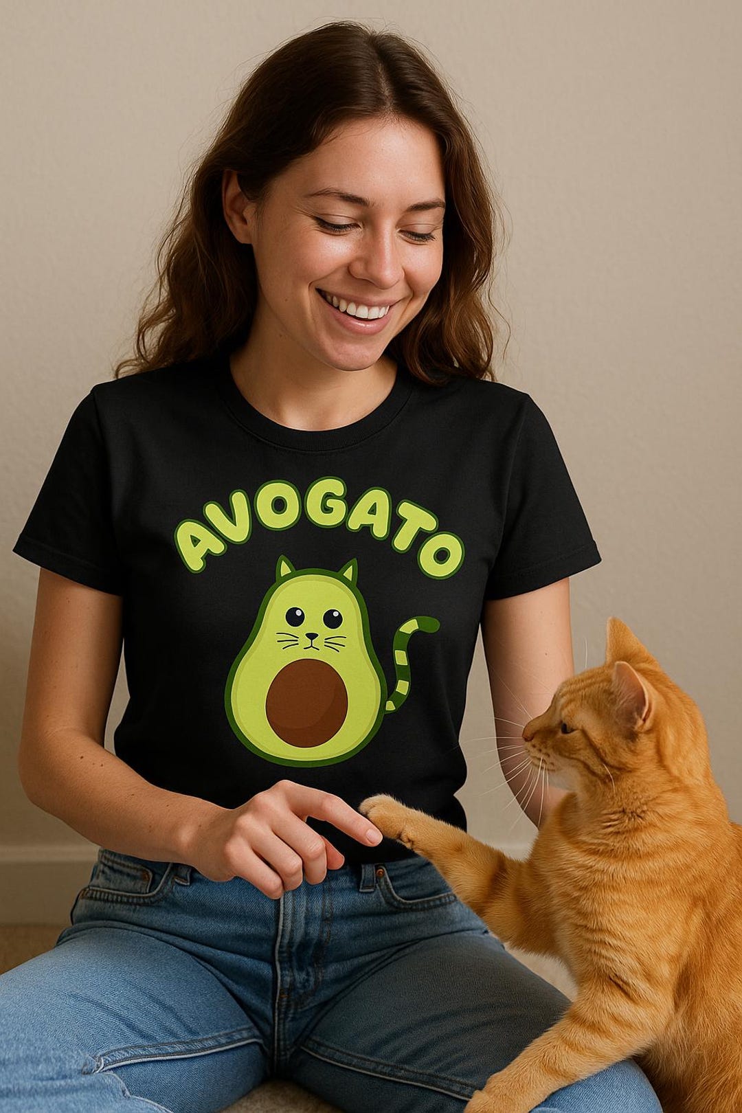 Avogato T-shirt - Funny Cat Avocado Shirt - Unisex Graphic Tee - Gift ...