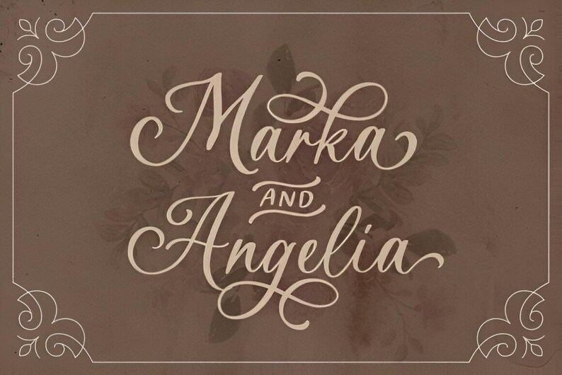 Rustic Wedding Font, Vintage Calligraphy Alphabet, DIY Wedding Decor ...