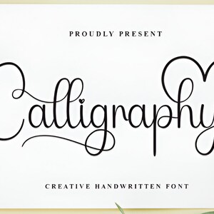 Calligraphy Font Digital Download, Elegant Script Typeface, Handwritten ...