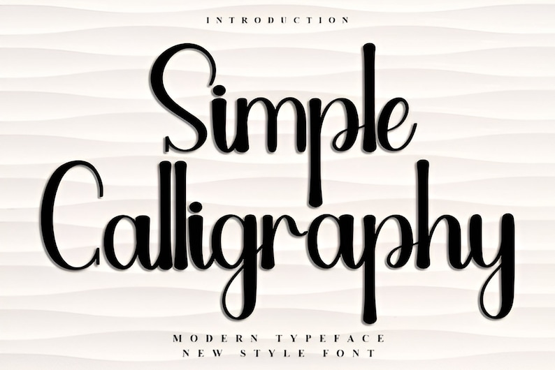 Simple Calligraphy Font Digital Download, Elegant Script Typeface ...