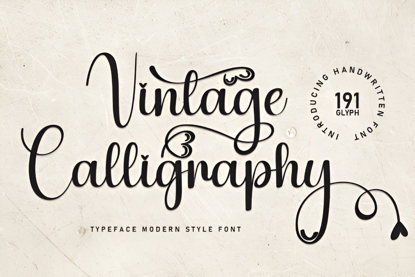 Vintage Calligraphy Font Digital Download, Elegant Script Typeface ...
