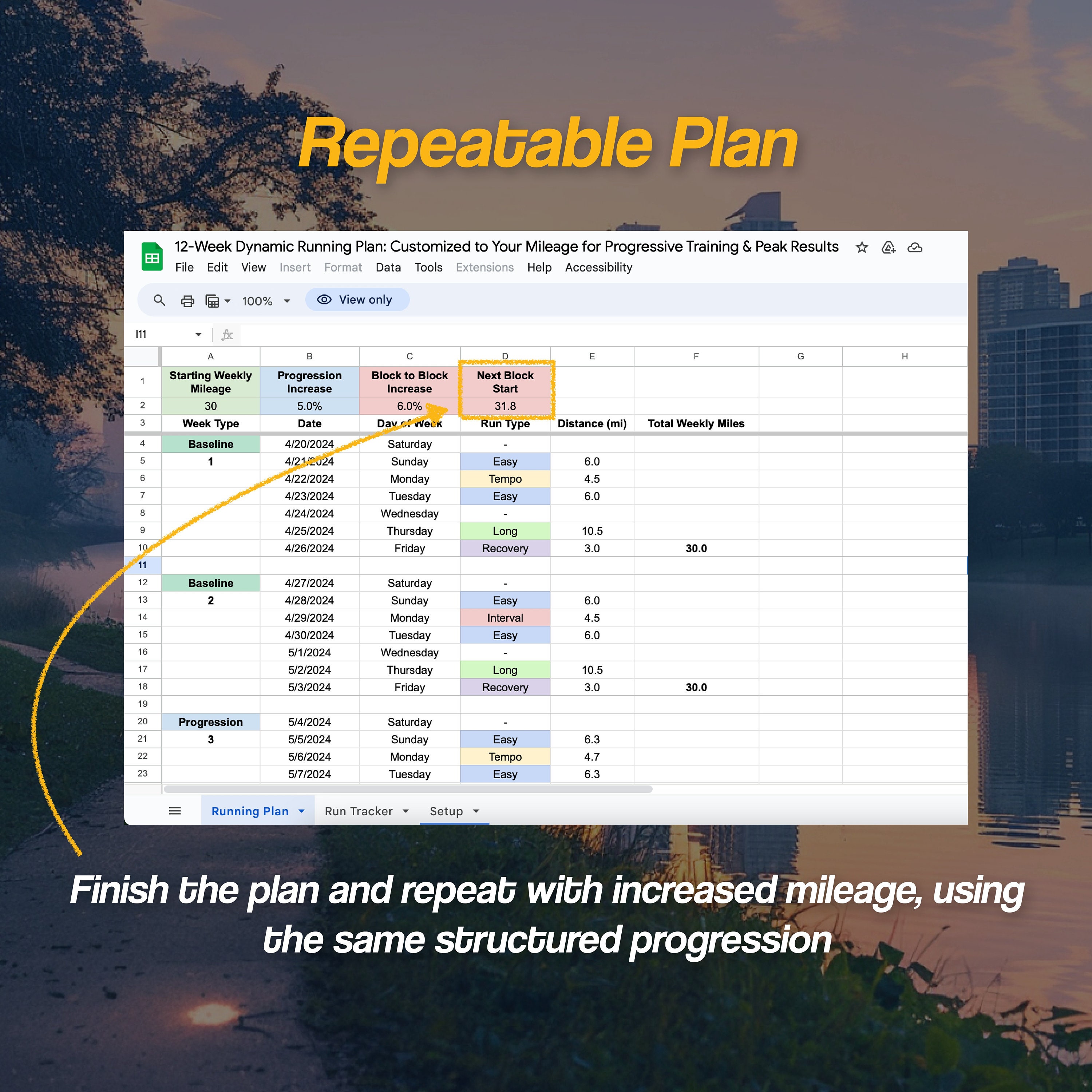 Customizable 12-week Dynamic Running Plan | Progressive Training ...