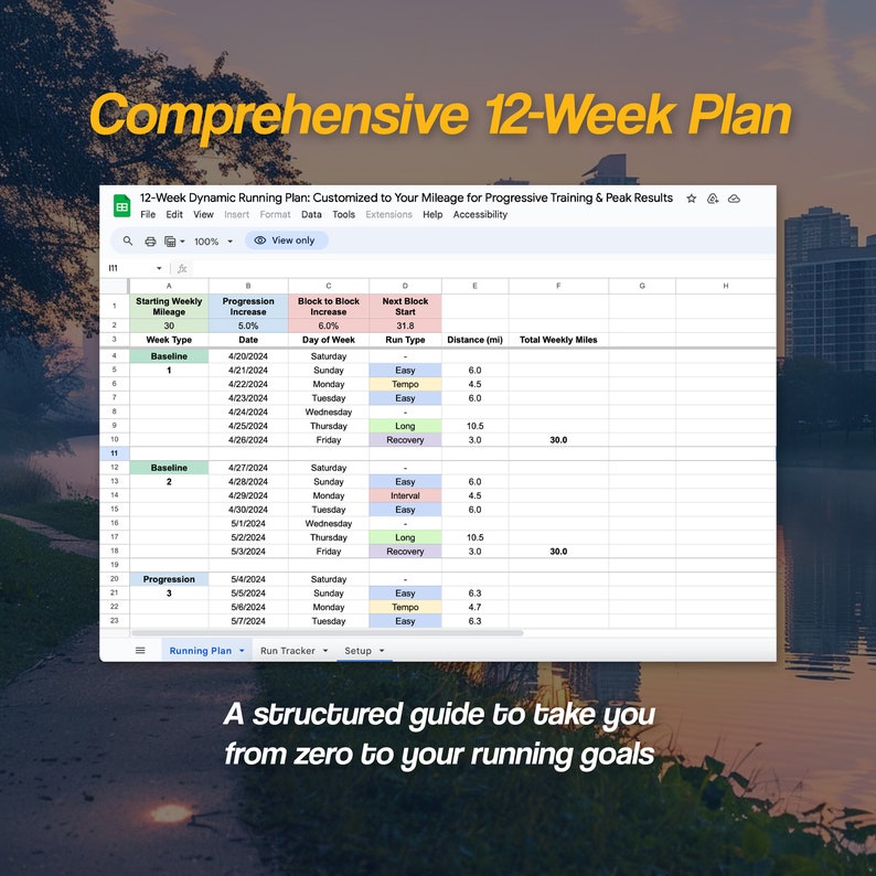 Customizable 12-week Dynamic Running Plan | Progressive Training ...