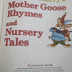 1975 Vintage Children’s Book Richard Scarrys Mother Goose Rhymes ...