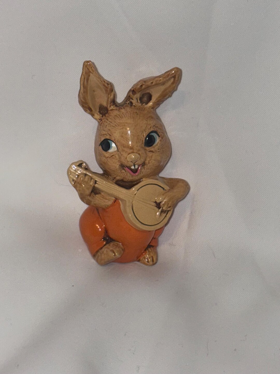 Rare 1970’s Brown Ceramic Rabbit Easter Bunny Holding Banjo Japan - Etsy