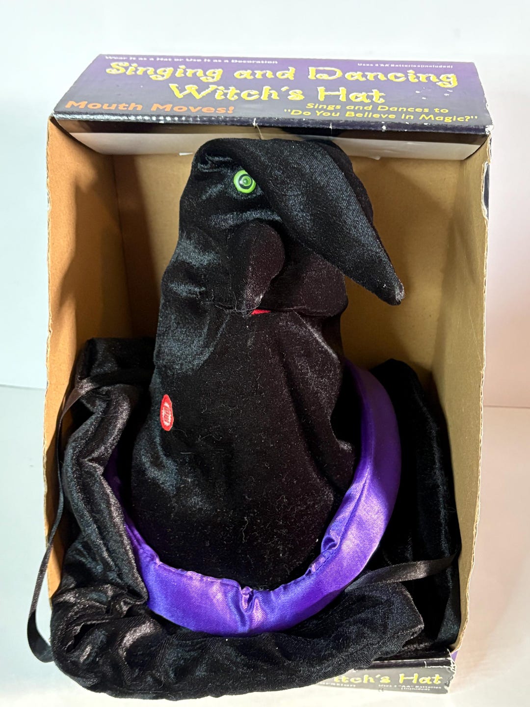 Rare Vintage Singing & Dancing Wearable Witch Hat Vintage Halloween ...