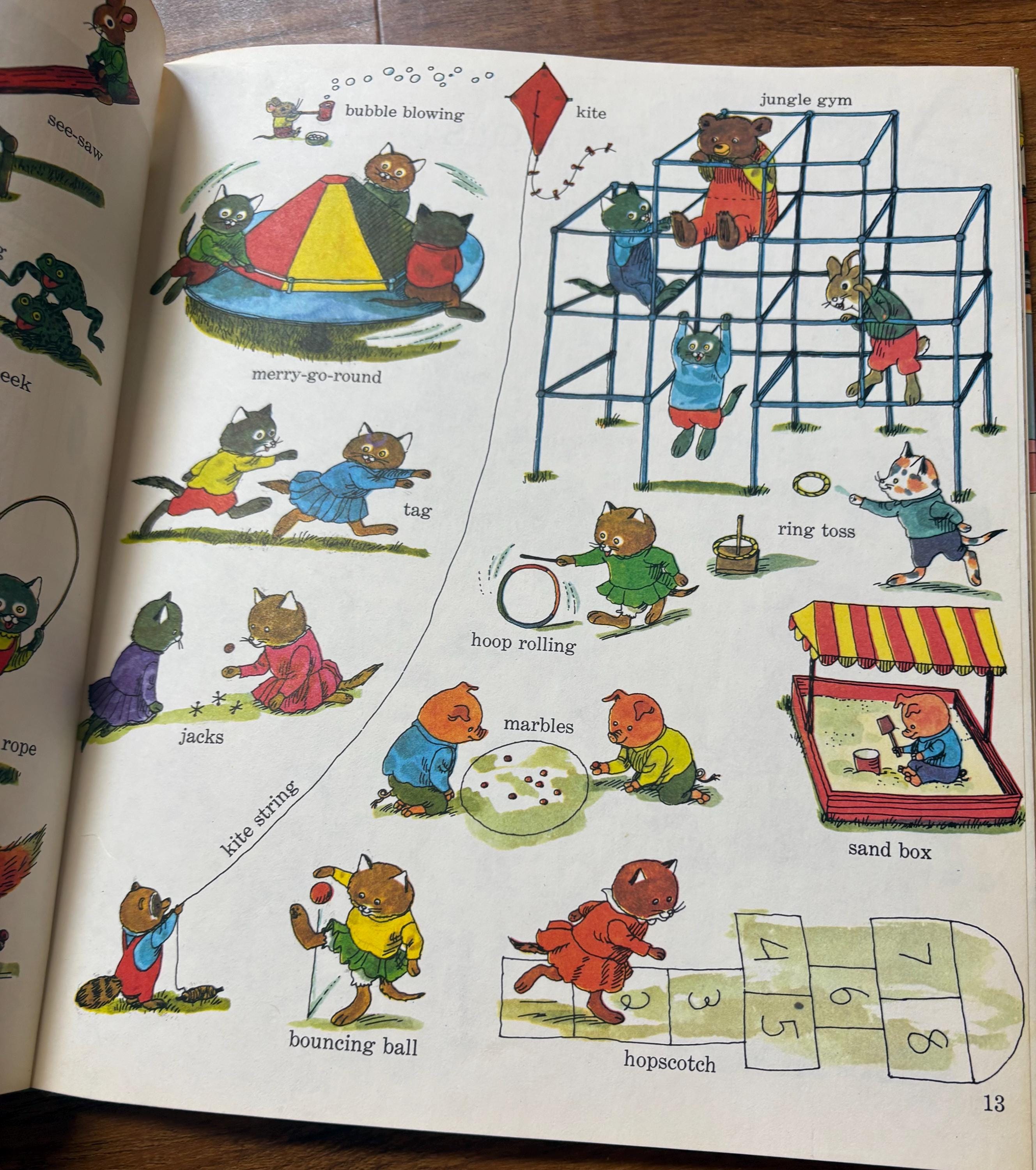 1974 the Best Word Book Ever by Richard Scary Hardcover Homeschool - Etsy