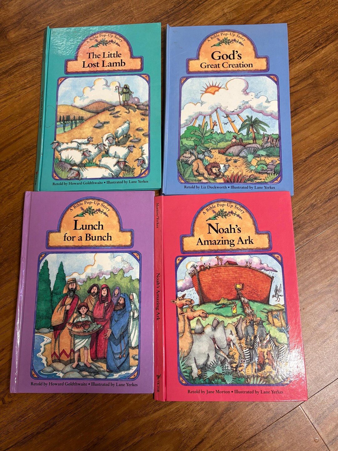 Rare Set of Four Vintage Pop-up Bible Books, Children’s Vintage Books ...